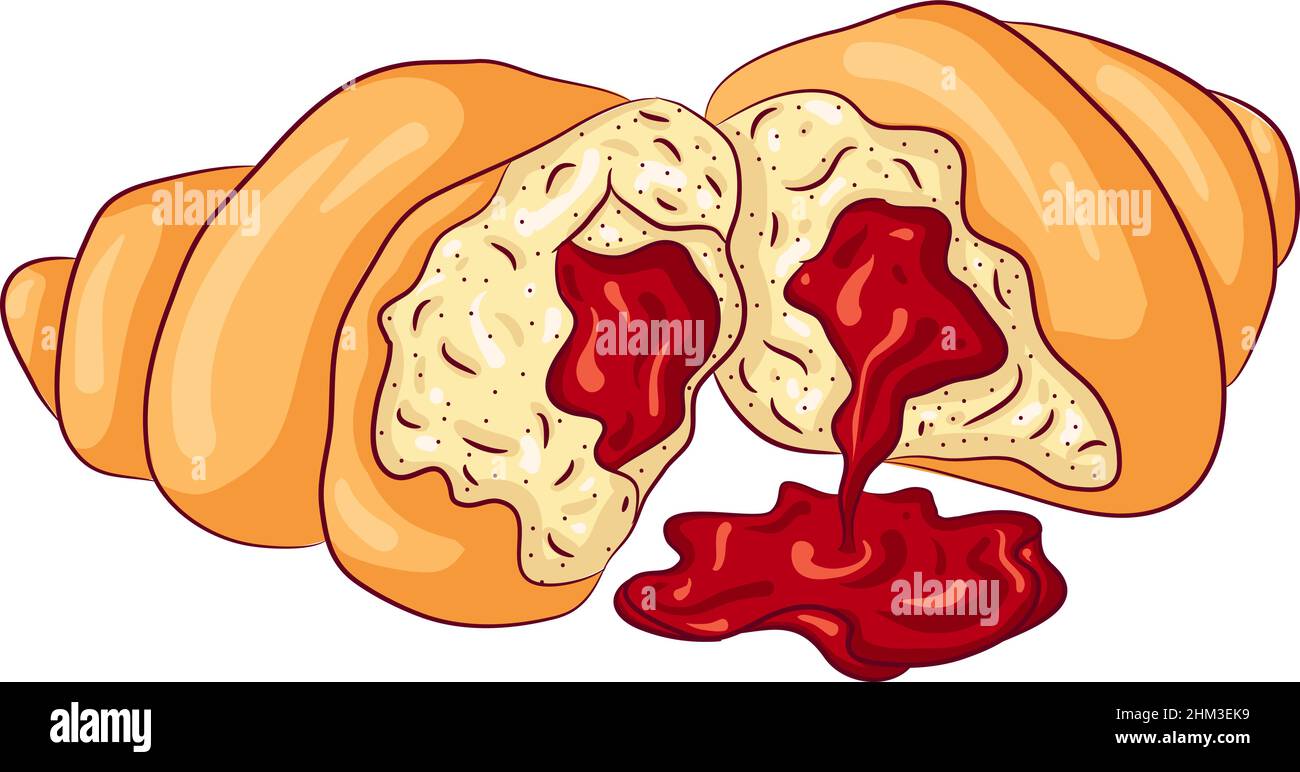 Broken croissant Stock Vector Images - Alamy