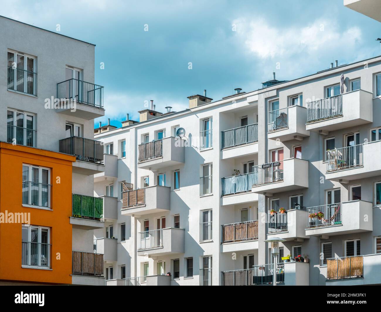 modern apartment building in a city accommodation district ...