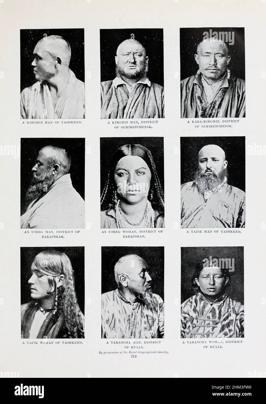 9 Central Asian Portraits from the book ' The living races of mankind ...