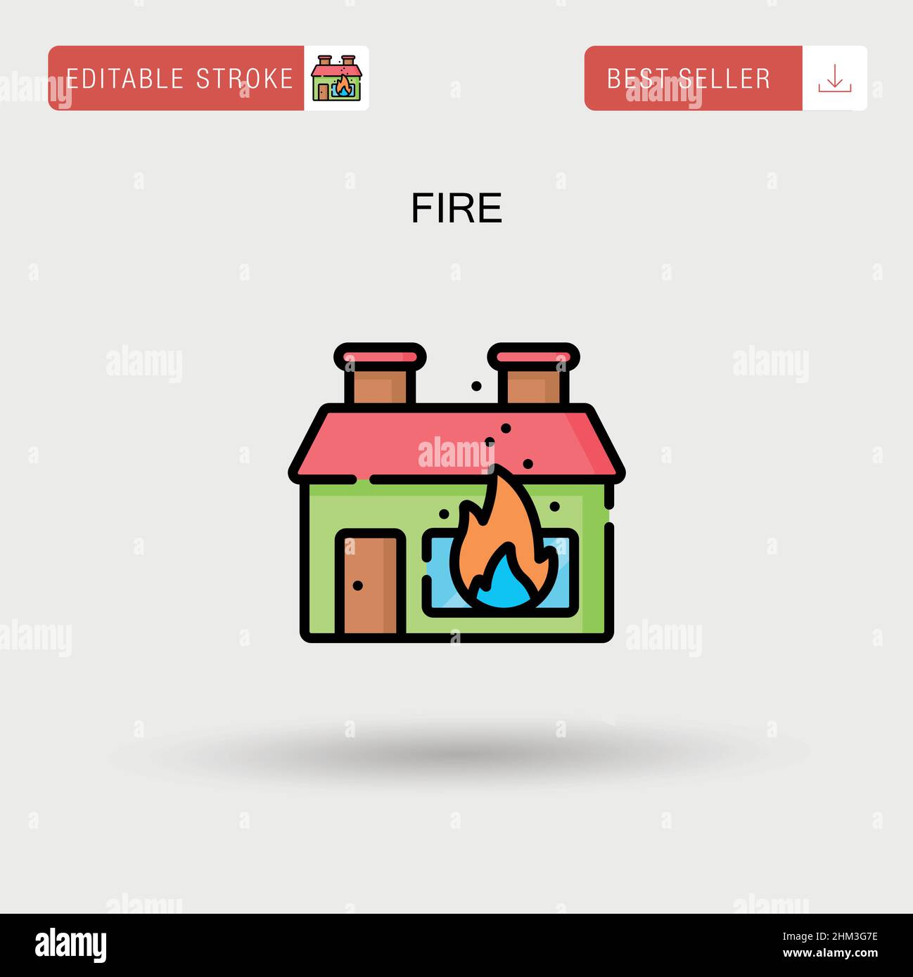 Fire Simple vector icon Stock Vector Image & Art - Alamy