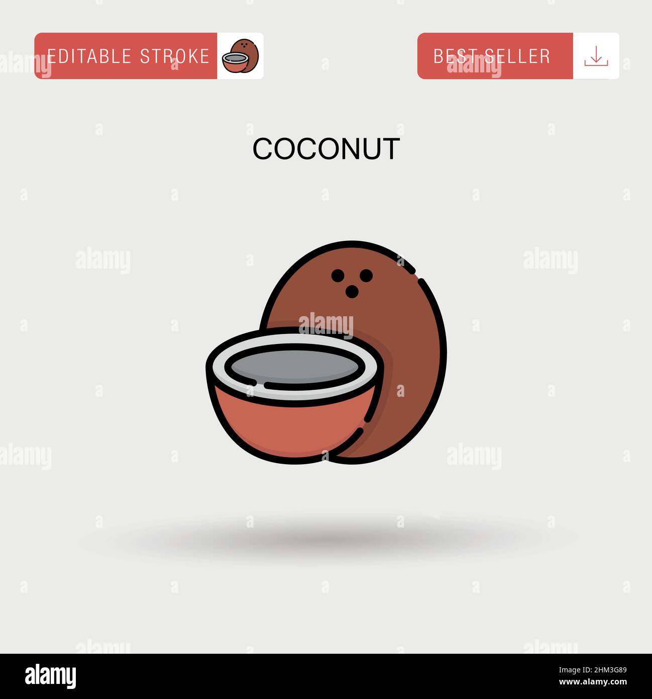 Coconut Simple vector icon Stock Vector Image & Art - Alamy