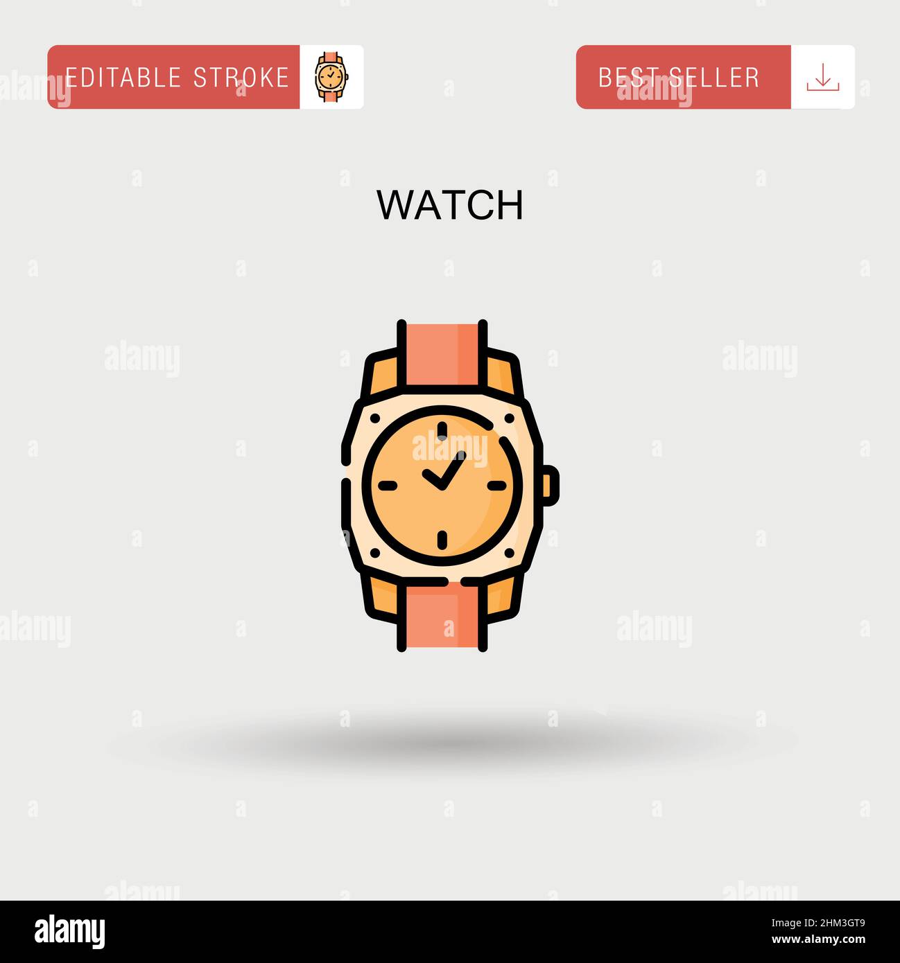 Watch Simple vector icon Stock Vector Image & Art - Alamy