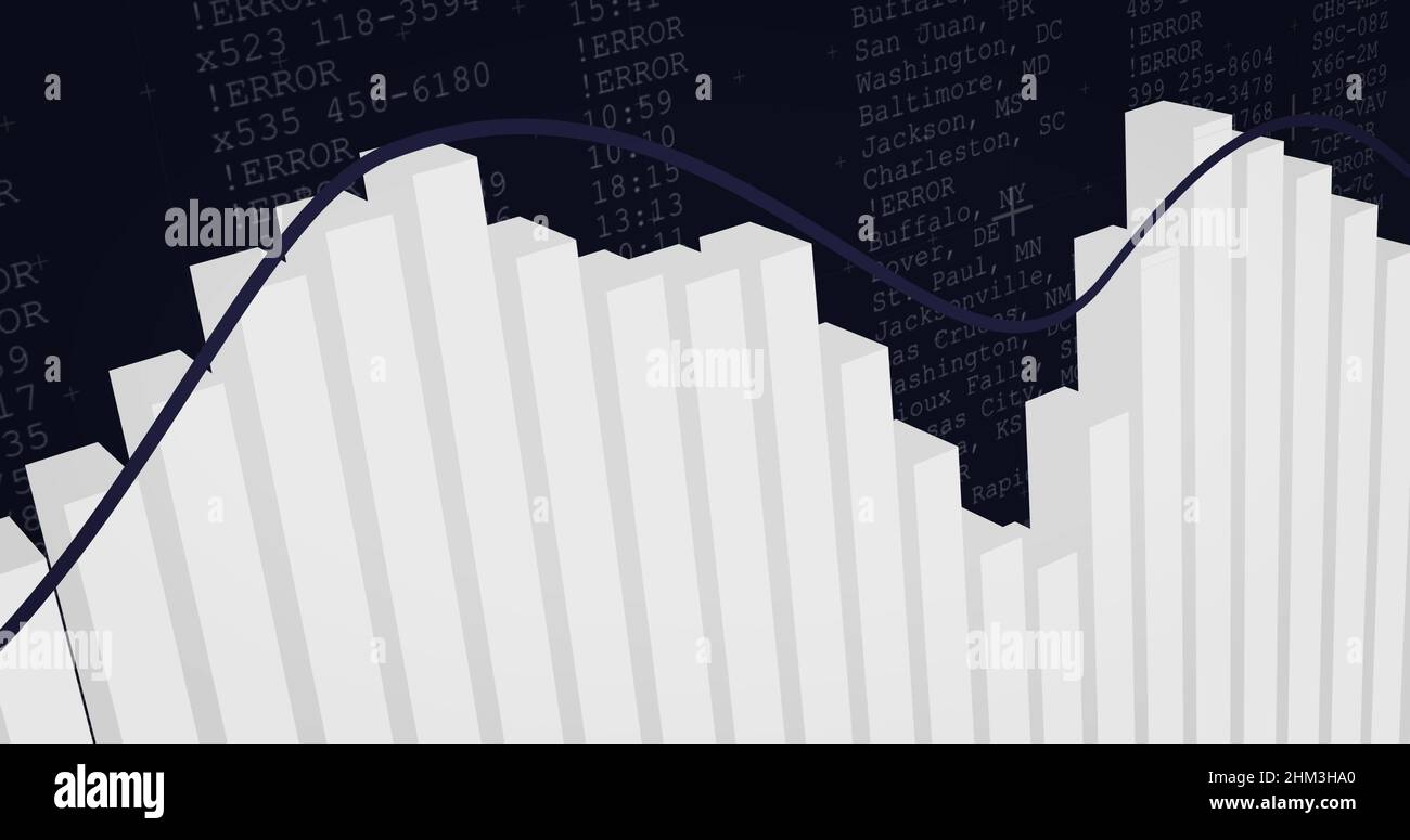 Image of diagram over data processing Stock Photo - Alamy