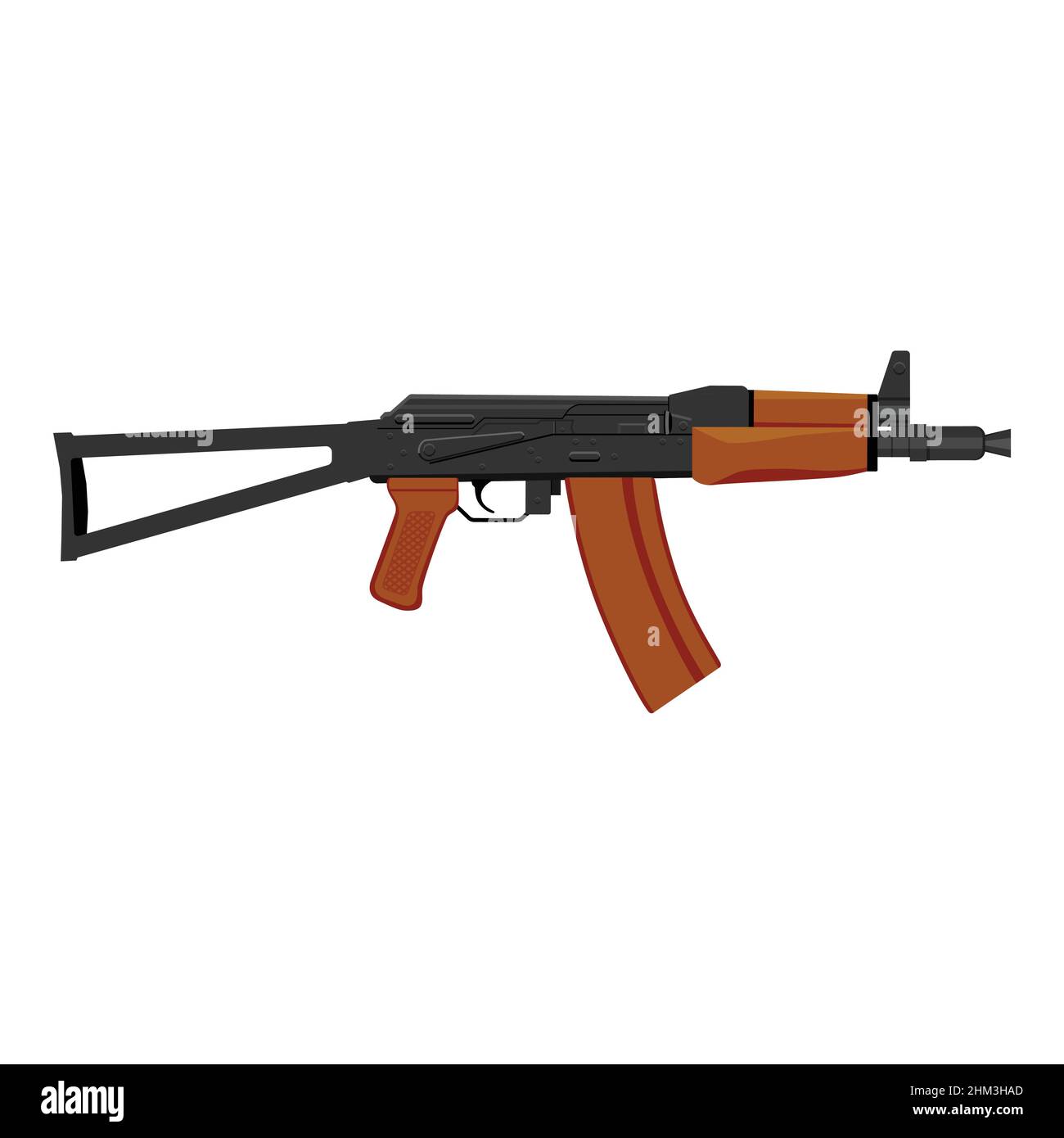 Weapon collection. Vector illustration AKM Kalashnikov machine gun ...