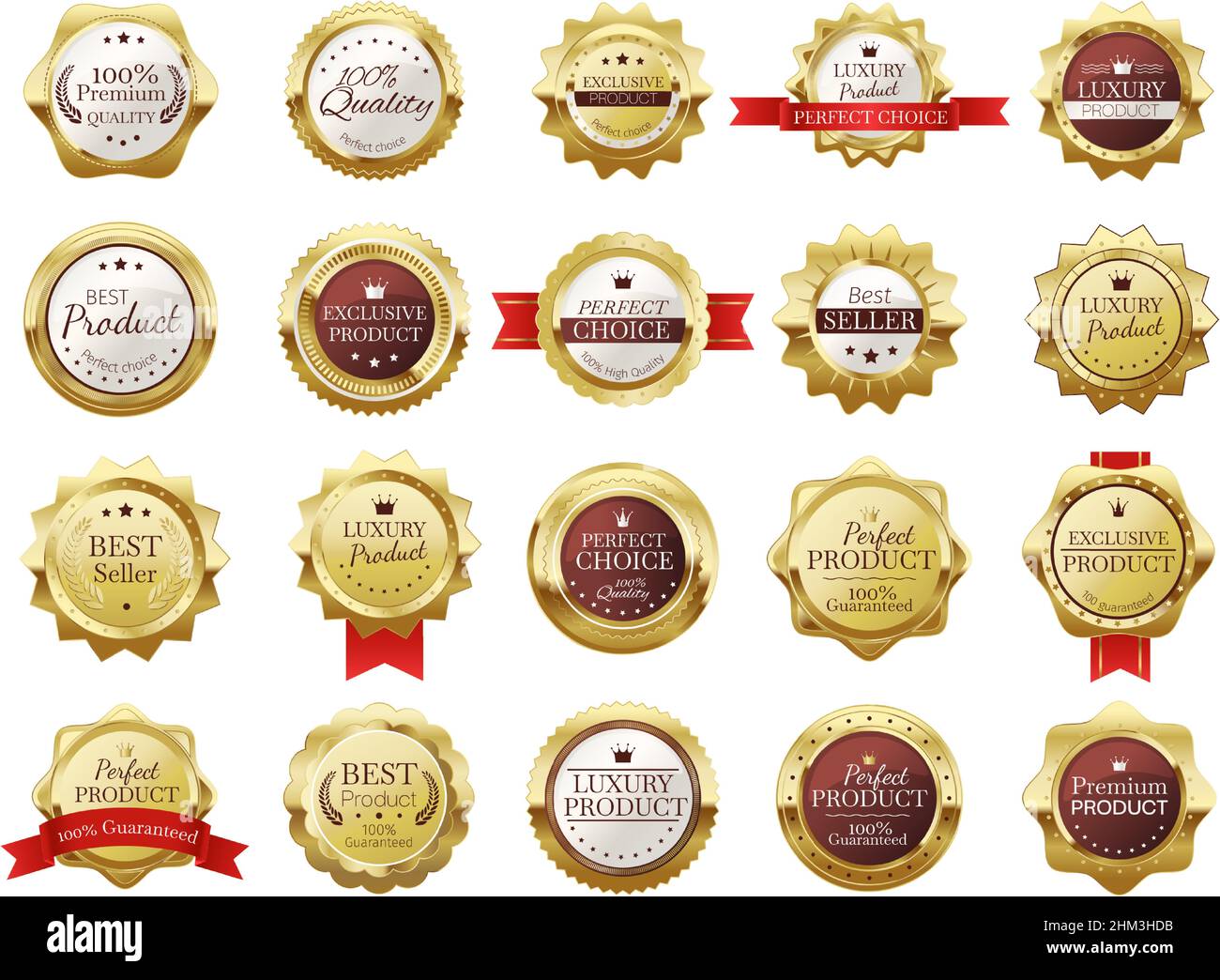 Premium quality emblems. Luxury exclusive product seal label for retail ...