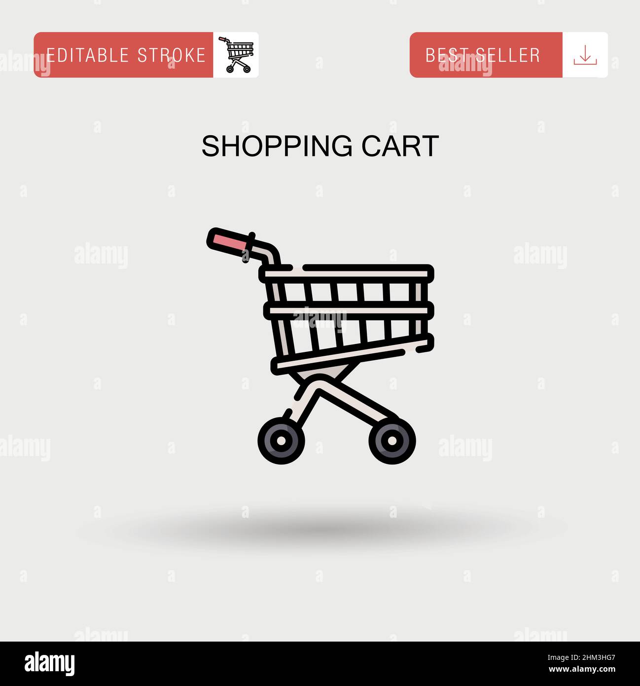 Shopping cart Simple vector icon Stock Vector Image & Art - Alamy