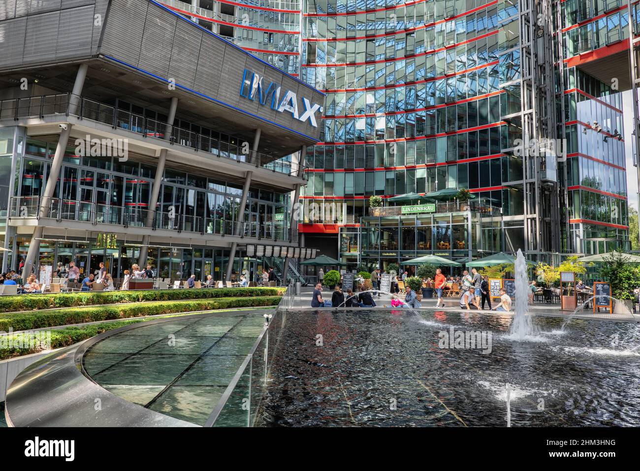 Berlin, Germany - August 4, 2021: Sony Center complex interior at the ...