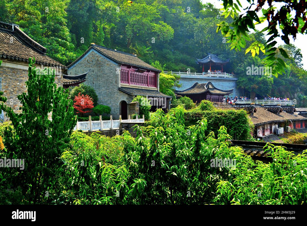 Landscape view of an asian town Stock Photo - Alamy