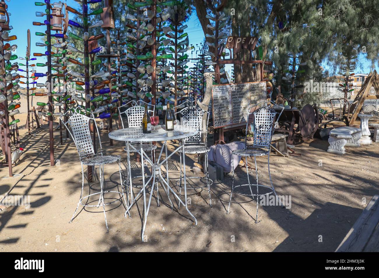 Elmer's Bottle Tree Ranch is a strange roadside attraction Stock Photo ...