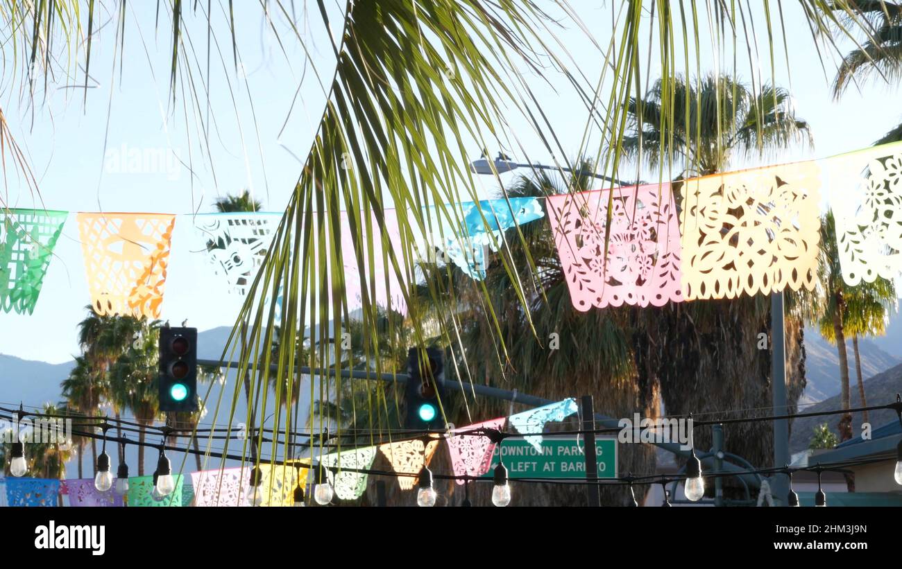 Mexican papel picado tissue paper banner hi-res stock photography and ...