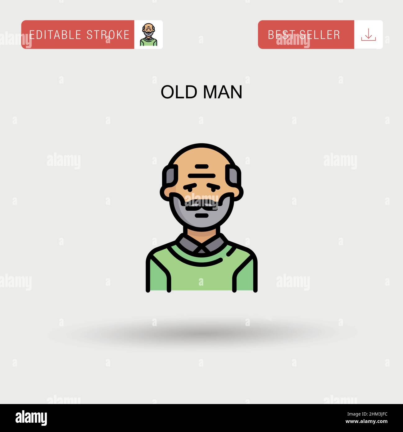 Pensioner old man icon hi-res stock photography and images - Alamy