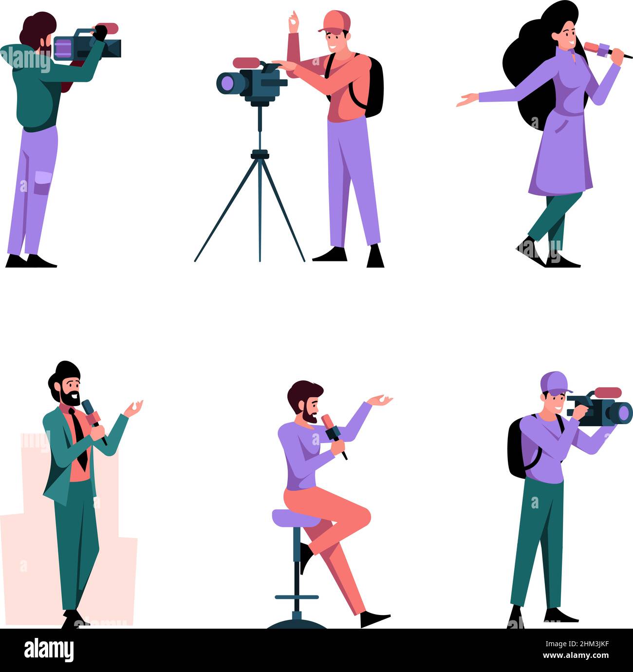 Journalists. Entertainment news interviewing correspondents and tv ...