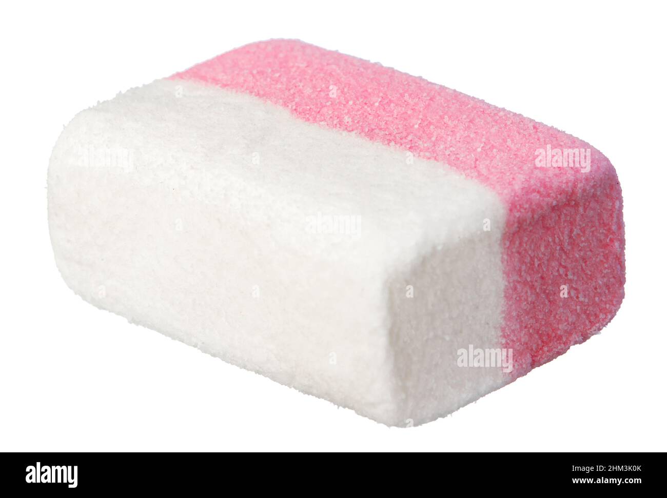 Pink and white marshmallow sweets isolated on white Stock Photo - Alamy