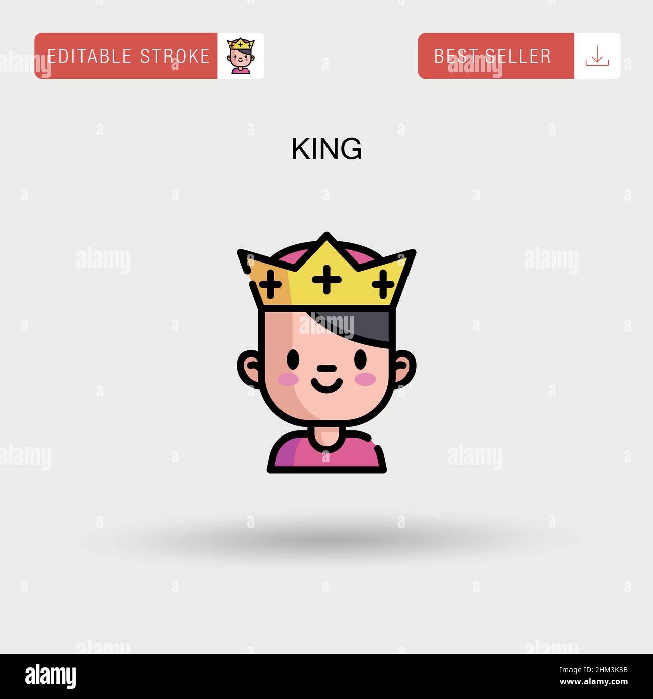 King Simple vector icon Stock Vector Image & Art - Alamy