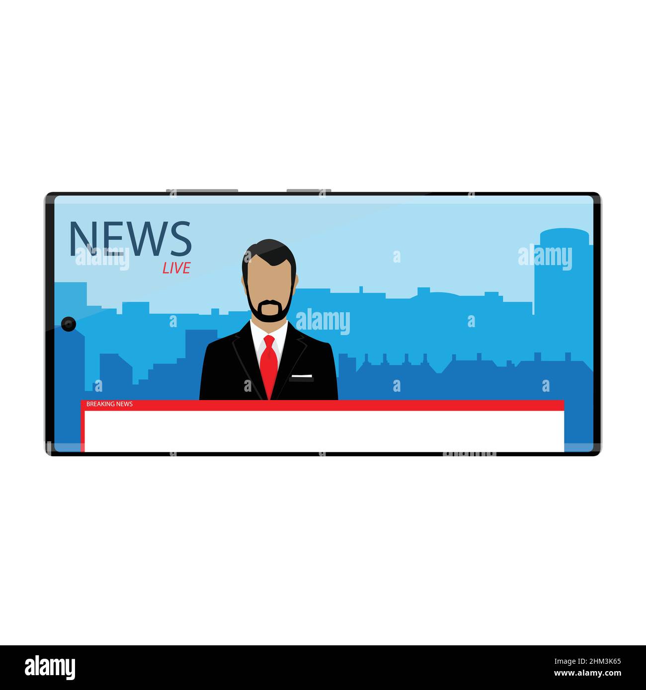 On phone watching tv Stock Vector Images - Alamy