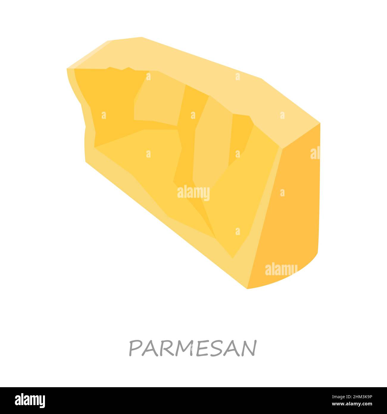 Parmesan cheese isolated on white background. Vector Stock Vector Image ...