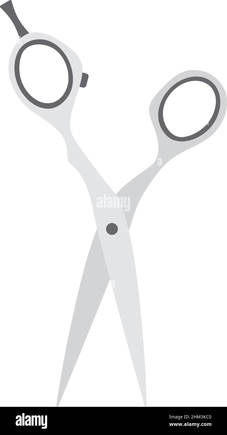Hair Scissors Icon. Flat Color Design. Vector Illustration Stock Vector ...