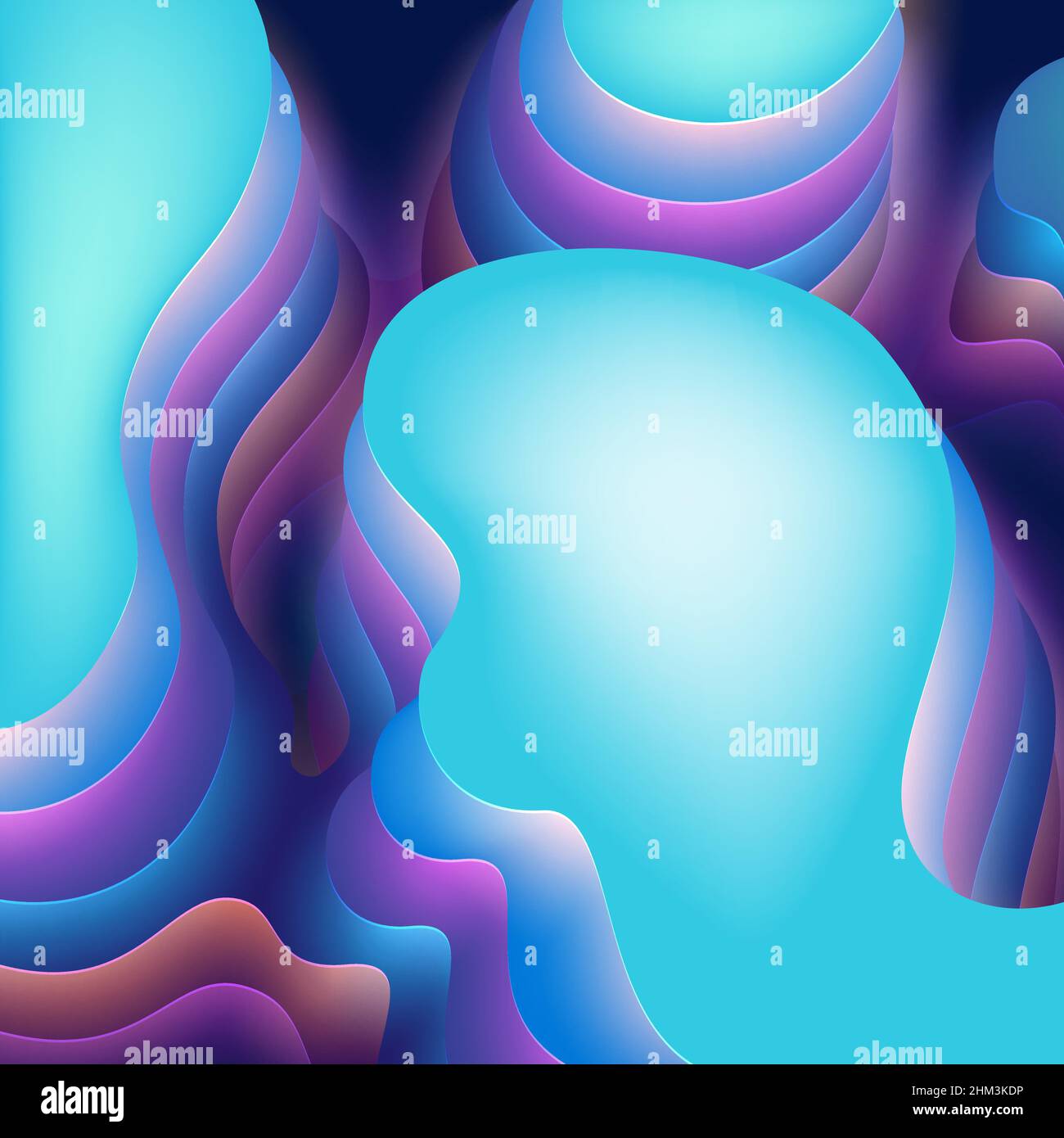 Abstract neon glow 3d layer background, backlight. Gentle baby ...