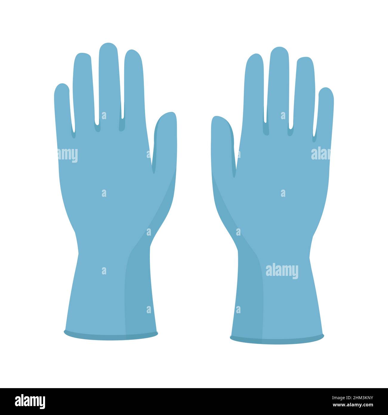 Protective blue gloves isolated on white background. Latex gloves as a ...