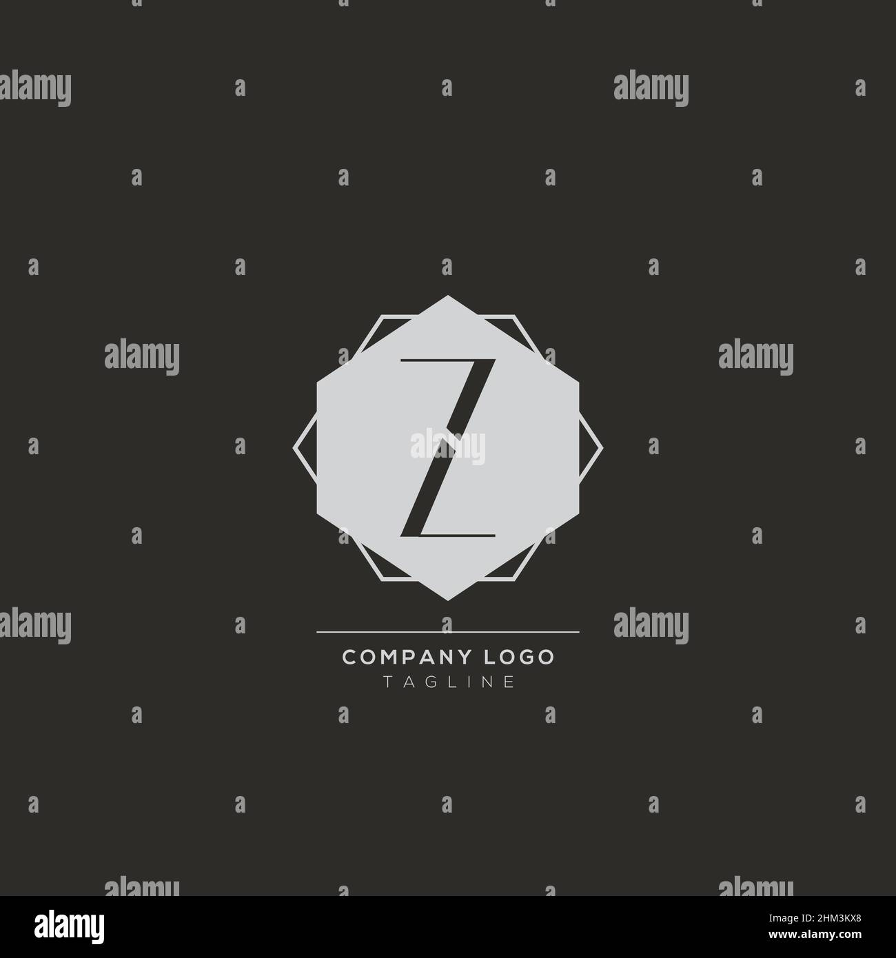 Z logo design concept with background. Initial based creative minimal ...