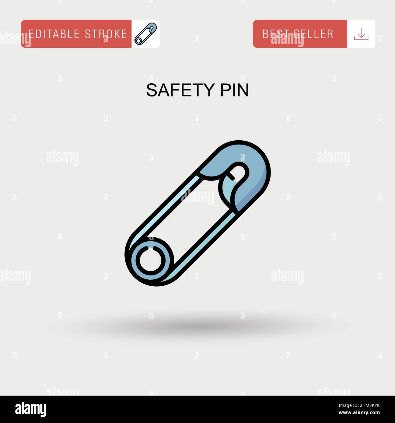 Safety pin Simple vector icon Stock Vector Image & Art - Alamy