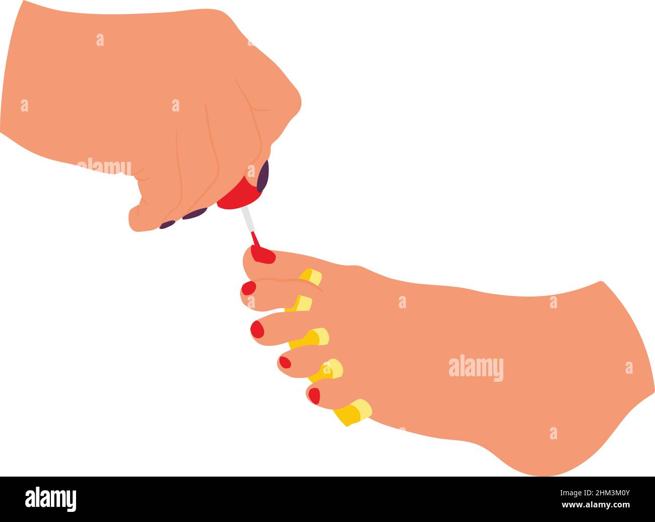 Pedicure Icon. Flat Color Design. Vector Illustration Stock Vector ...