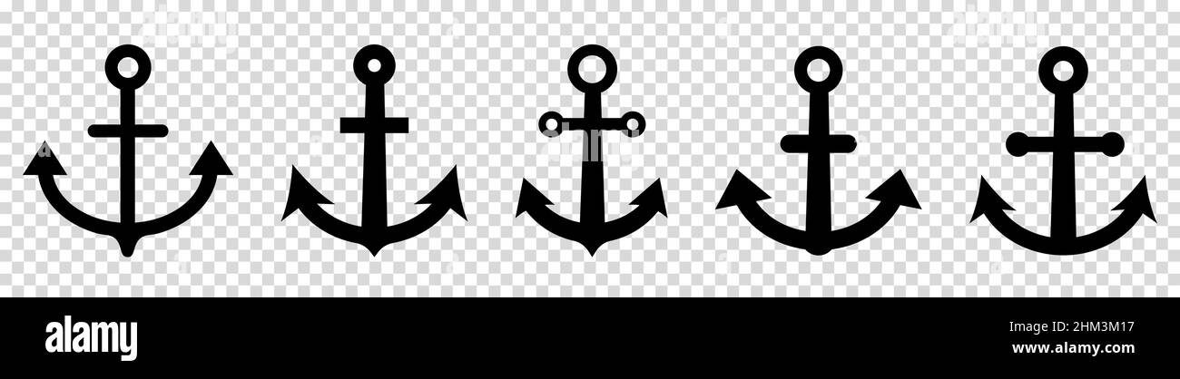Set of anchors icon Stock Vector Image & Art - Alamy