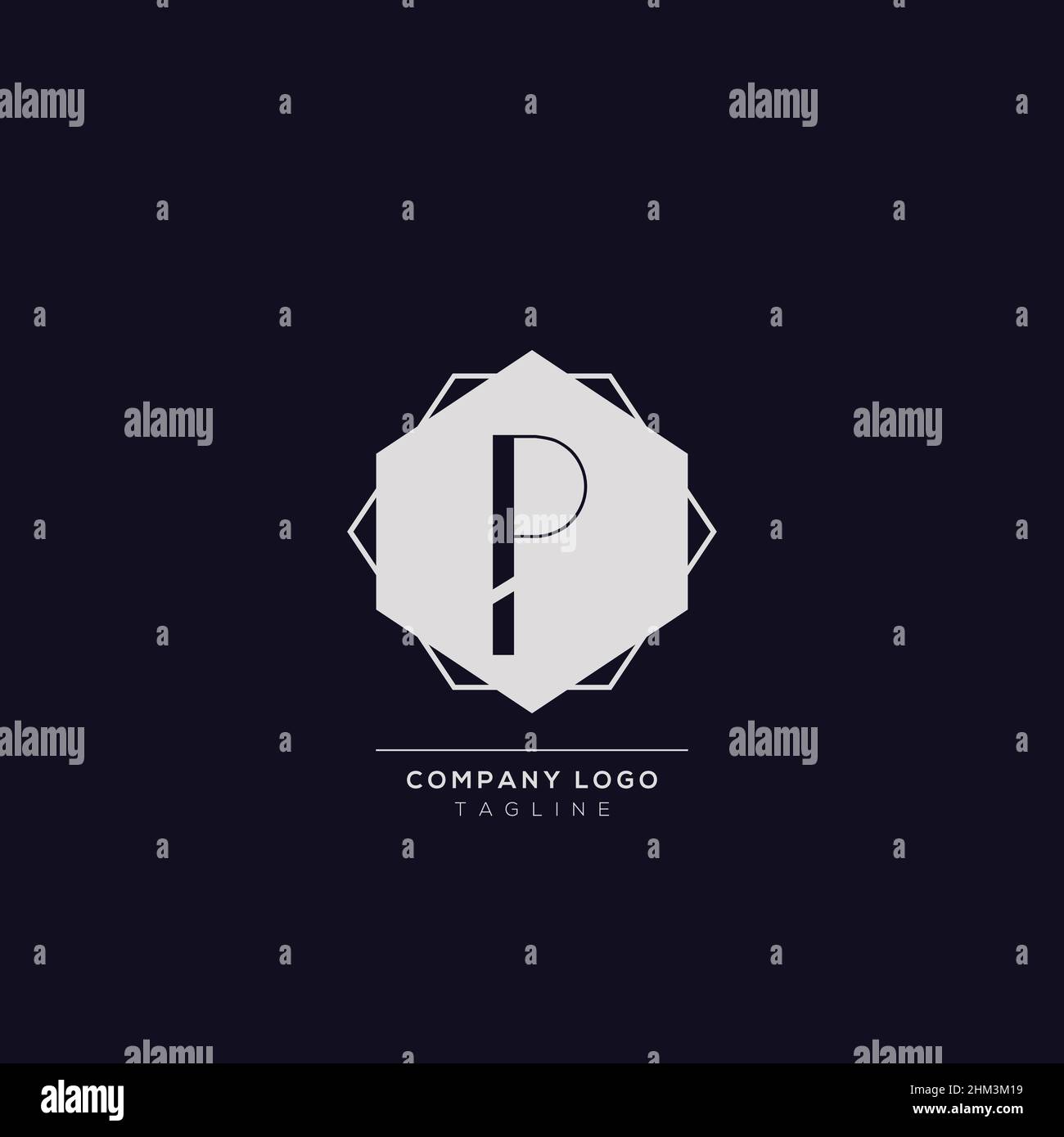 P logo design concept with background. Initial based creative minimal ...