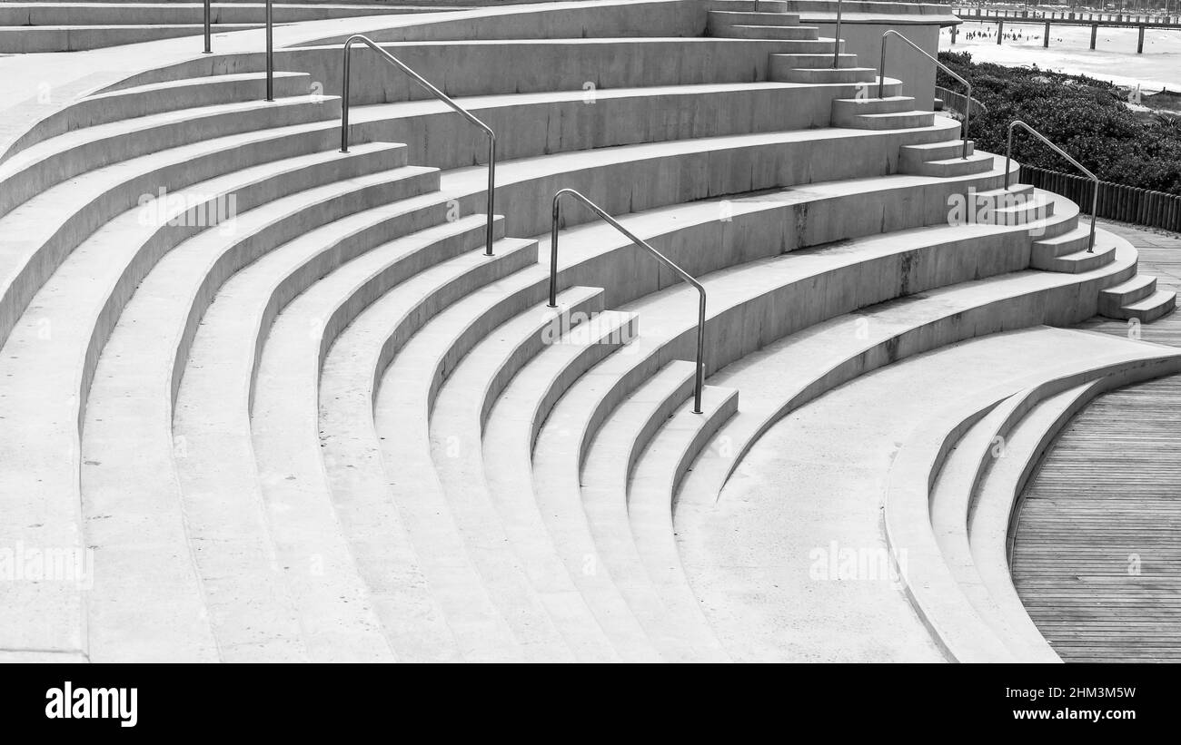 Outdoors amphitheater open air concrete seating steps empty for shows ...