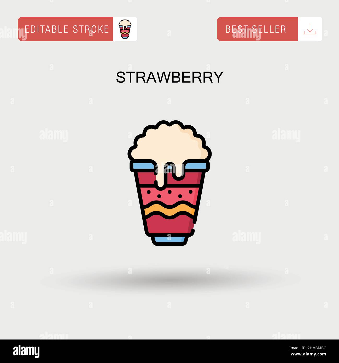 Strawberry Simple vector icon Stock Vector Image & Art - Alamy
