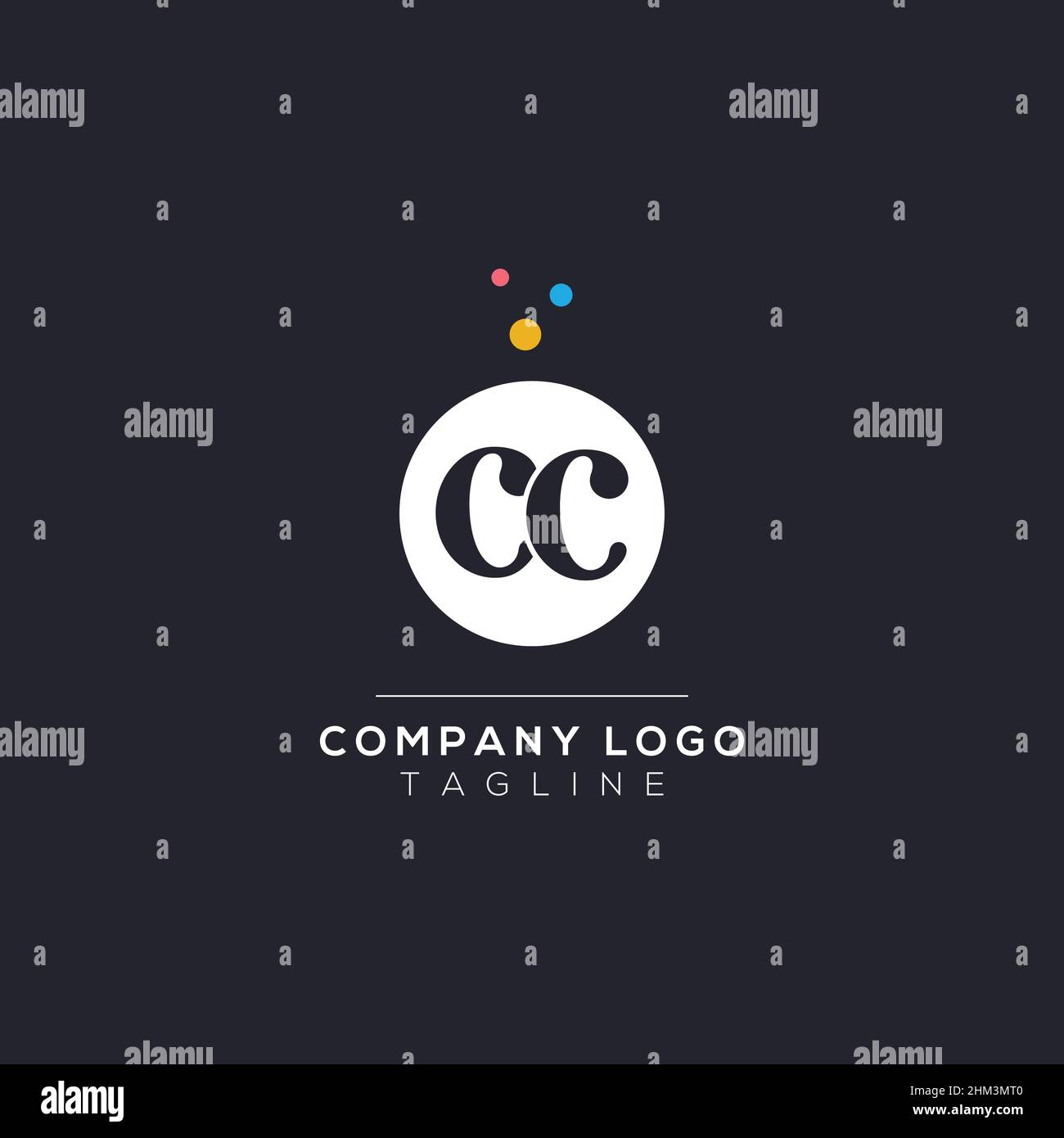 CC Initial Letter Design Vector with bubble Dots. Vector Lettering ...