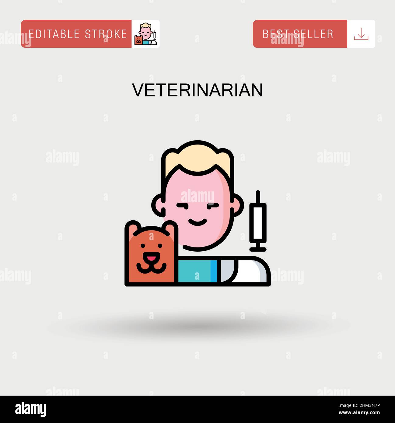 Young woman dog veterinarian Stock Vector Images - Alamy