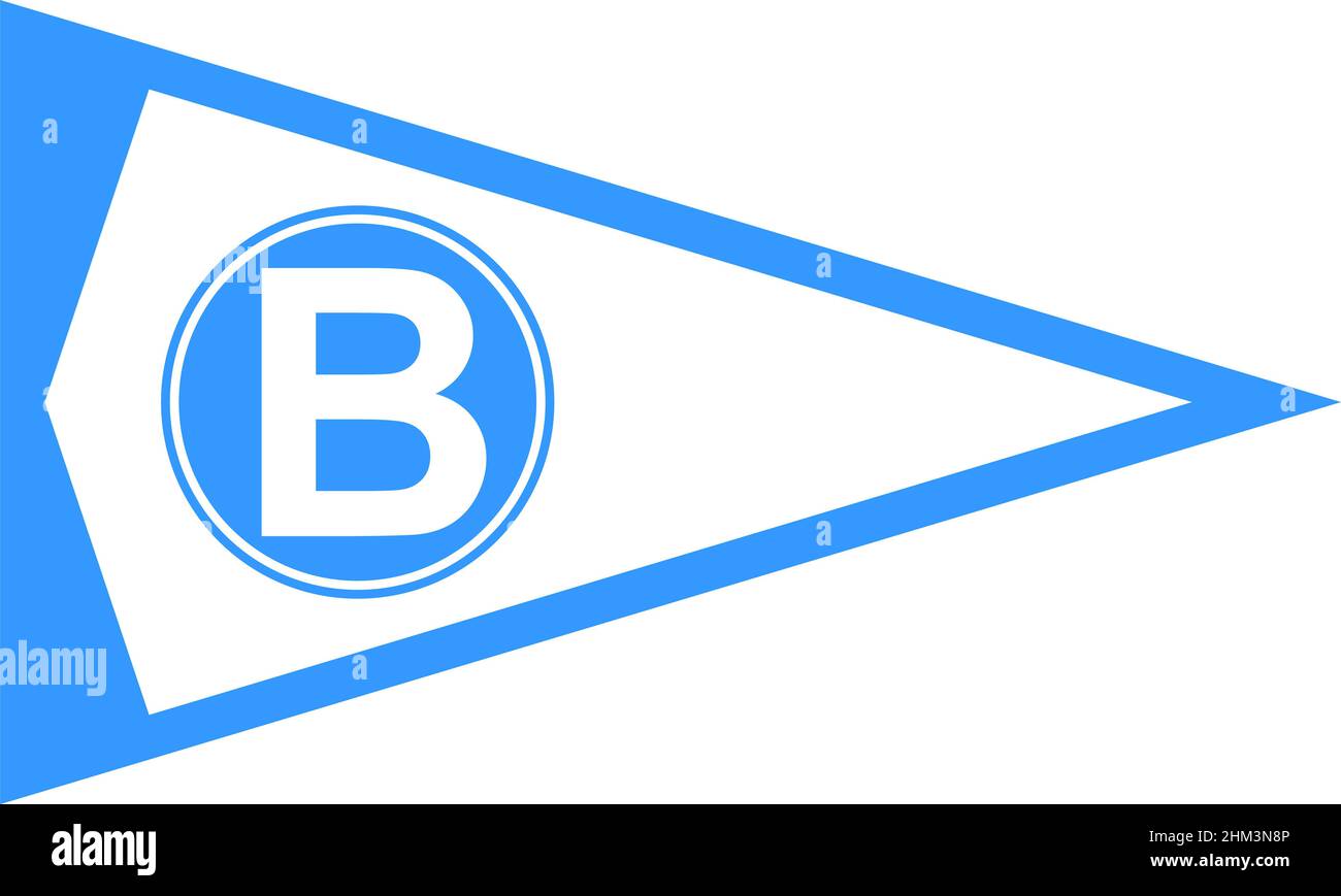 Top view of flag Barum Seilforening, Norway. Norwegian travel and ...