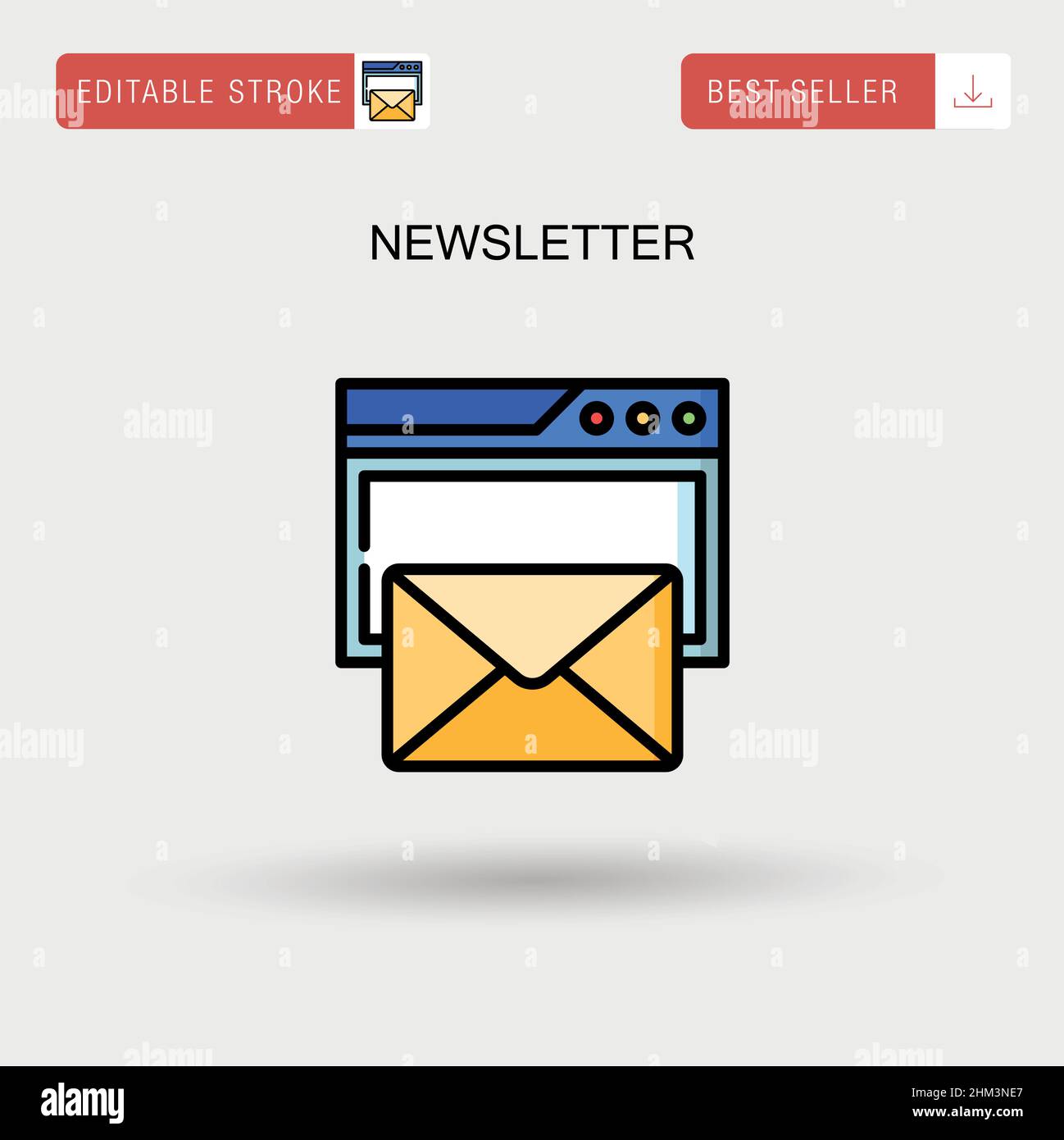 Newsletter Simple vector icon Stock Vector Image & Art - Alamy