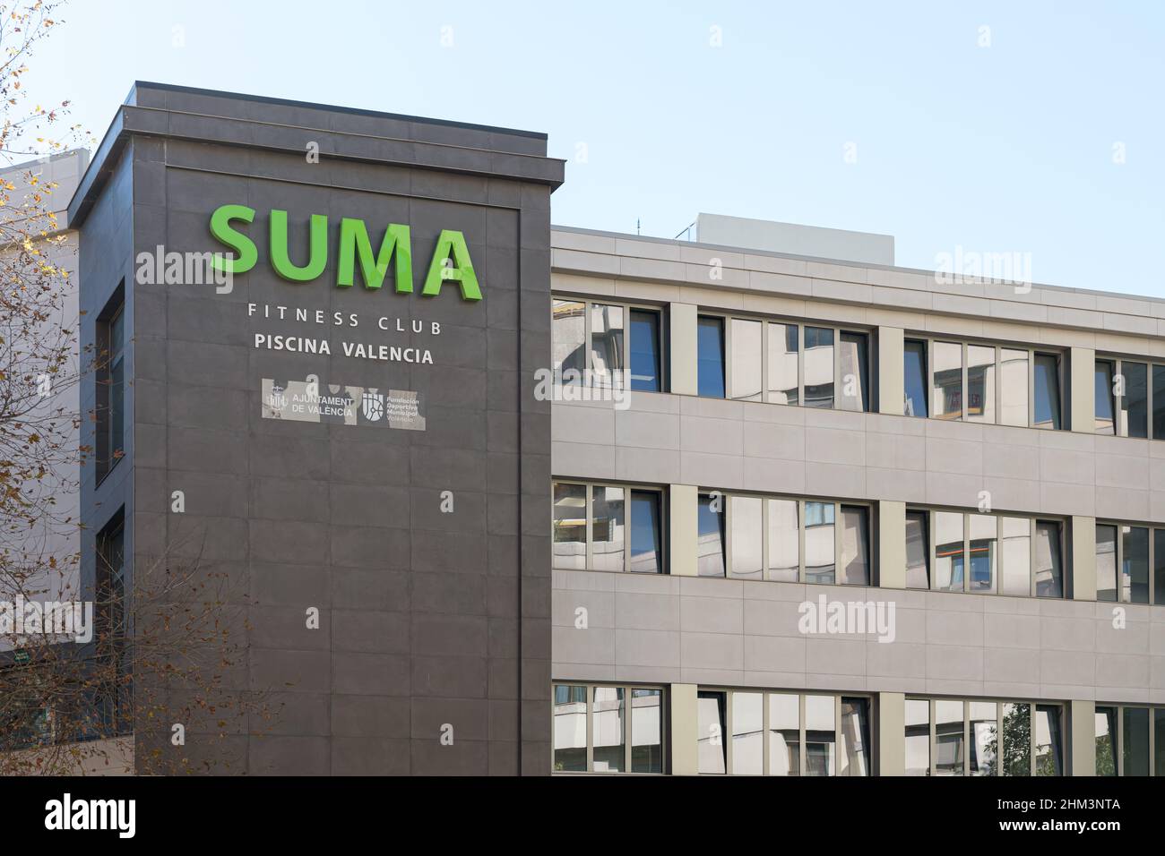 VALENCIA, SPAIN - FEBRUARY 02, 2022: Suma Fitness Club, management of ...