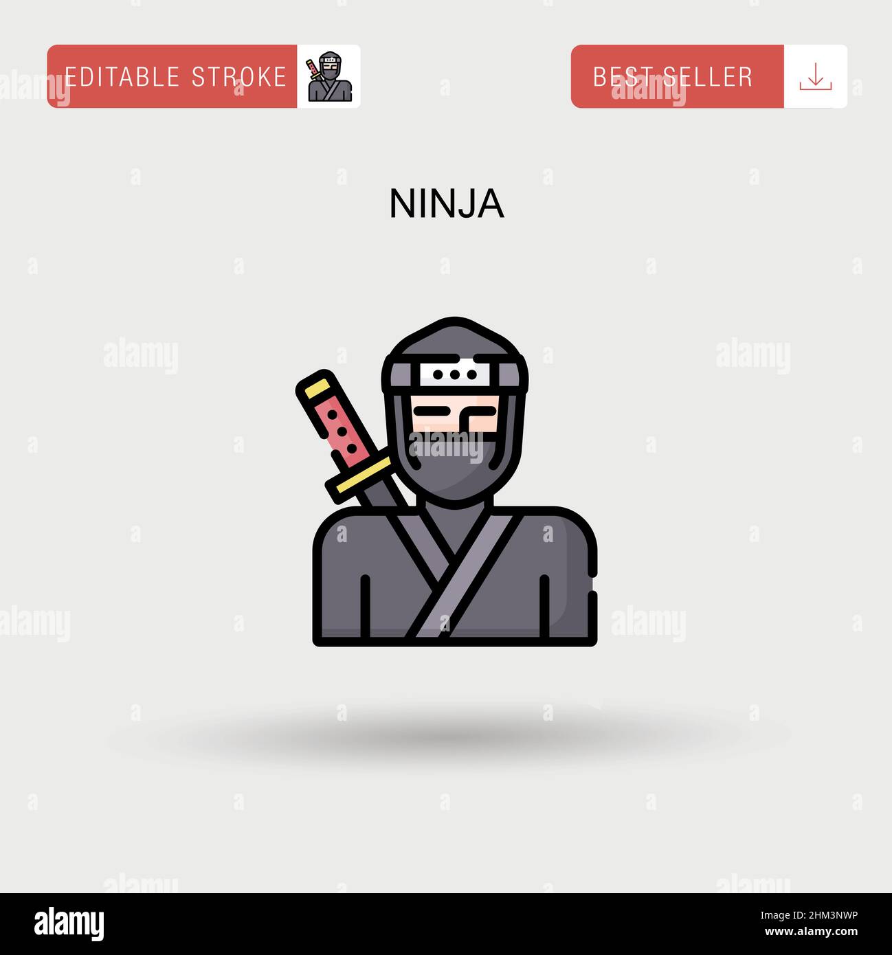 Ninja Simple vector icon Stock Vector Image & Art - Alamy