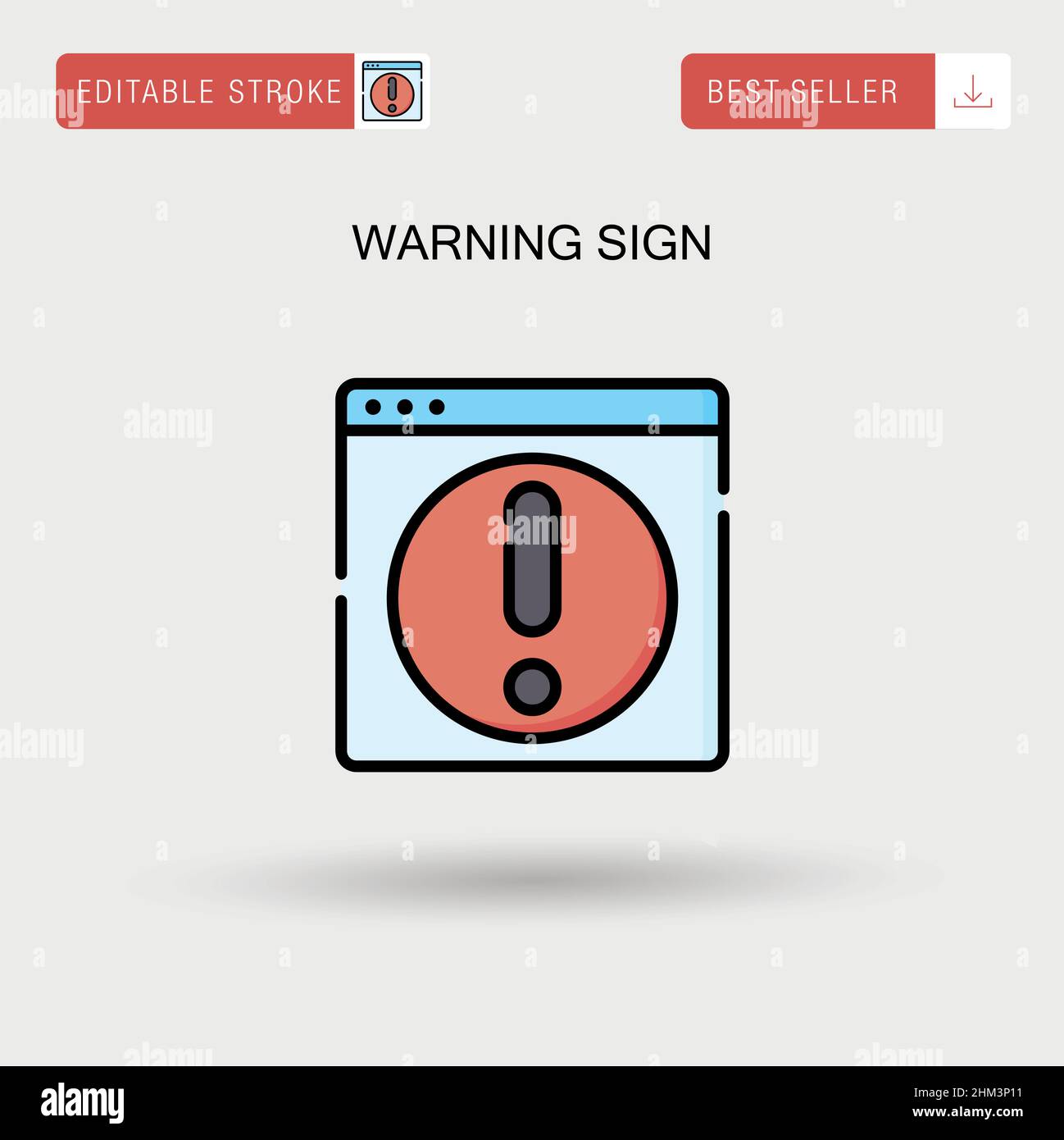 Warning sign Simple vector icon Stock Vector Image & Art - Alamy