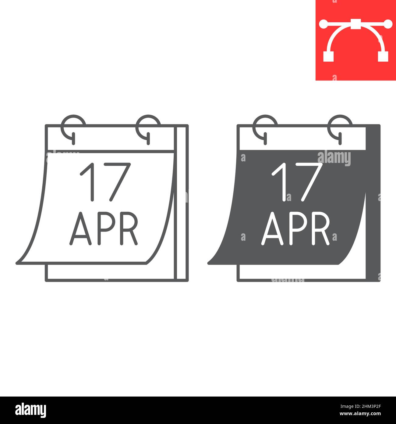 Calendar pictogram april Stock Vector Images - Alamy