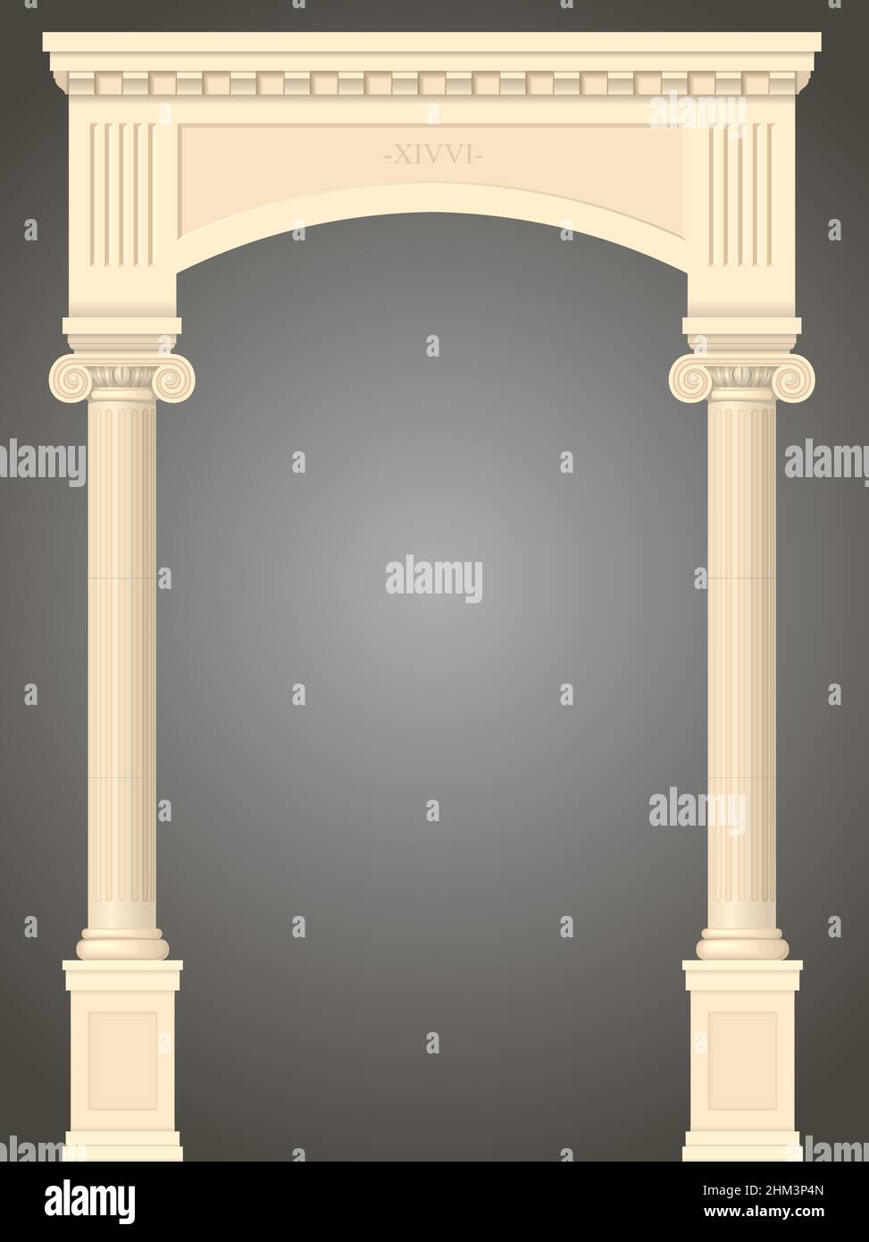 Classic antique portal with columns in vector graphics Stock Vector ...
