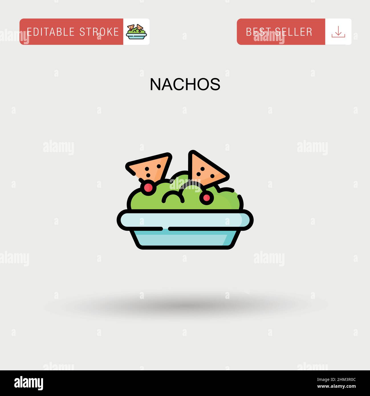 Nachos Simple vector icon Stock Vector Image & Art - Alamy