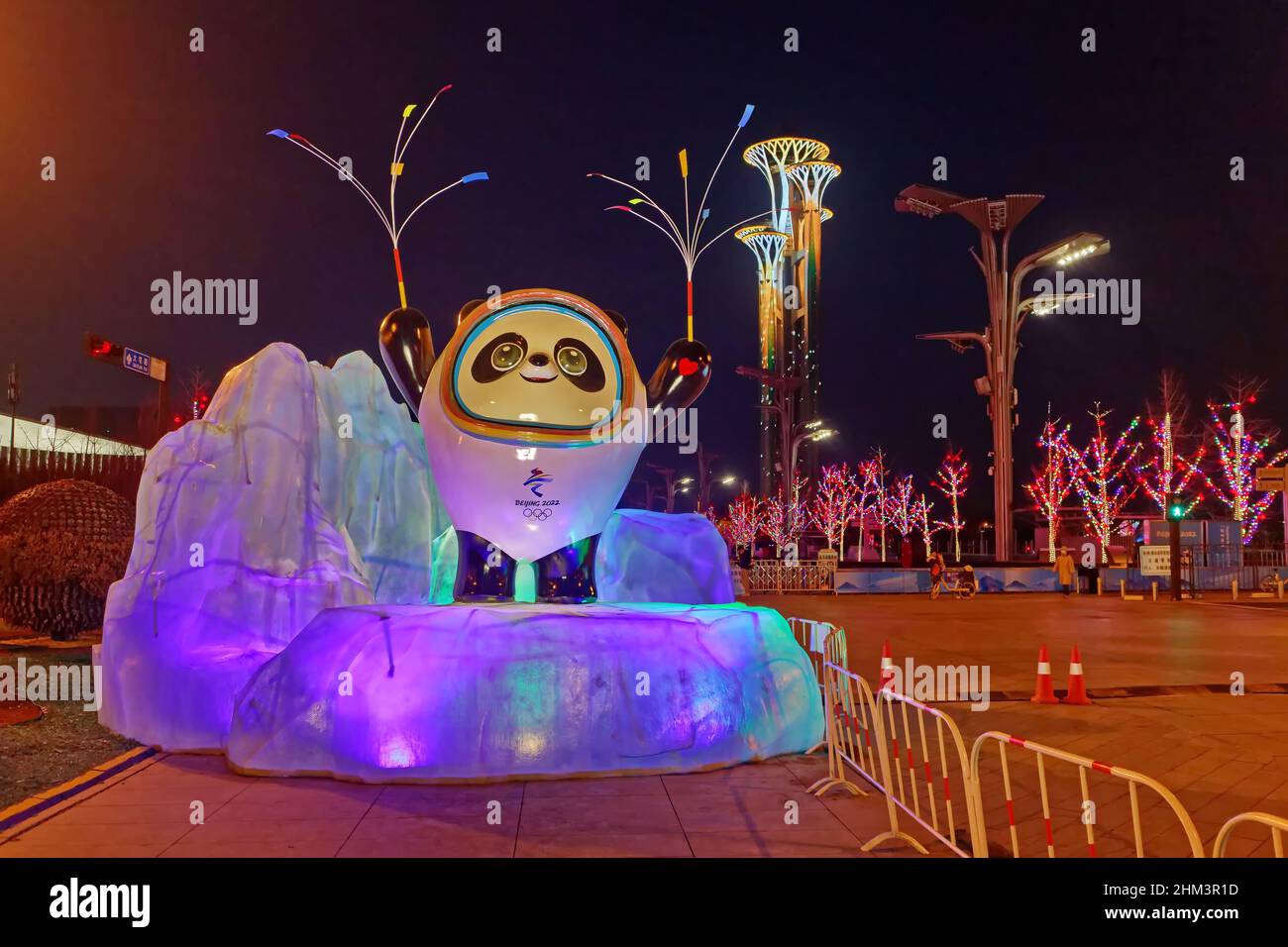 Bing Dwen Dwen, the mascot of Beijing 2022 Winter Olympics at Olympic ...