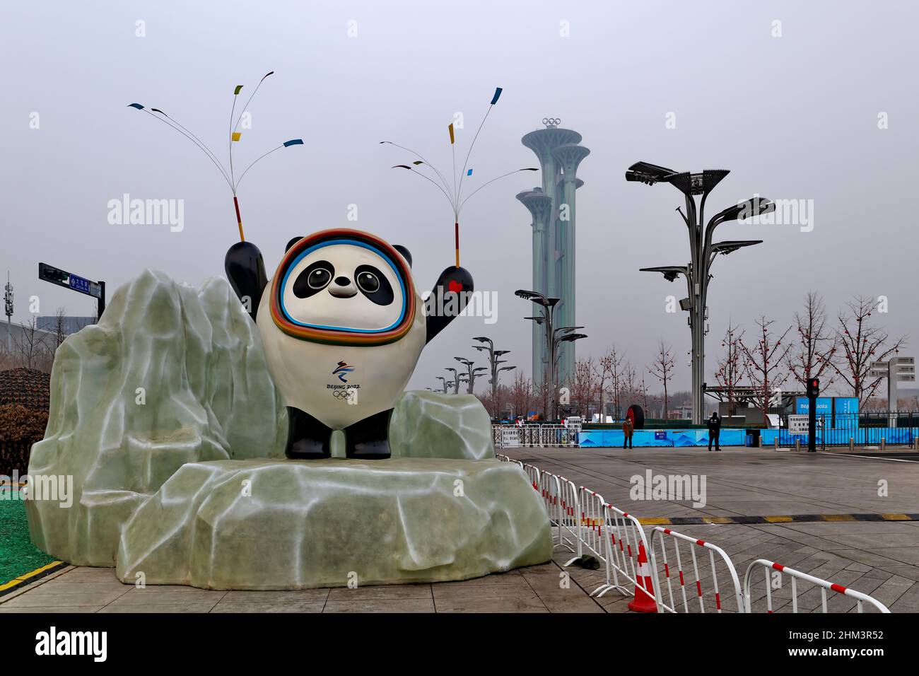 Bing Dwen Dwen, the mascot of Beijing 2022 Winter Olympics at Olympic Park in Beijing China on ...