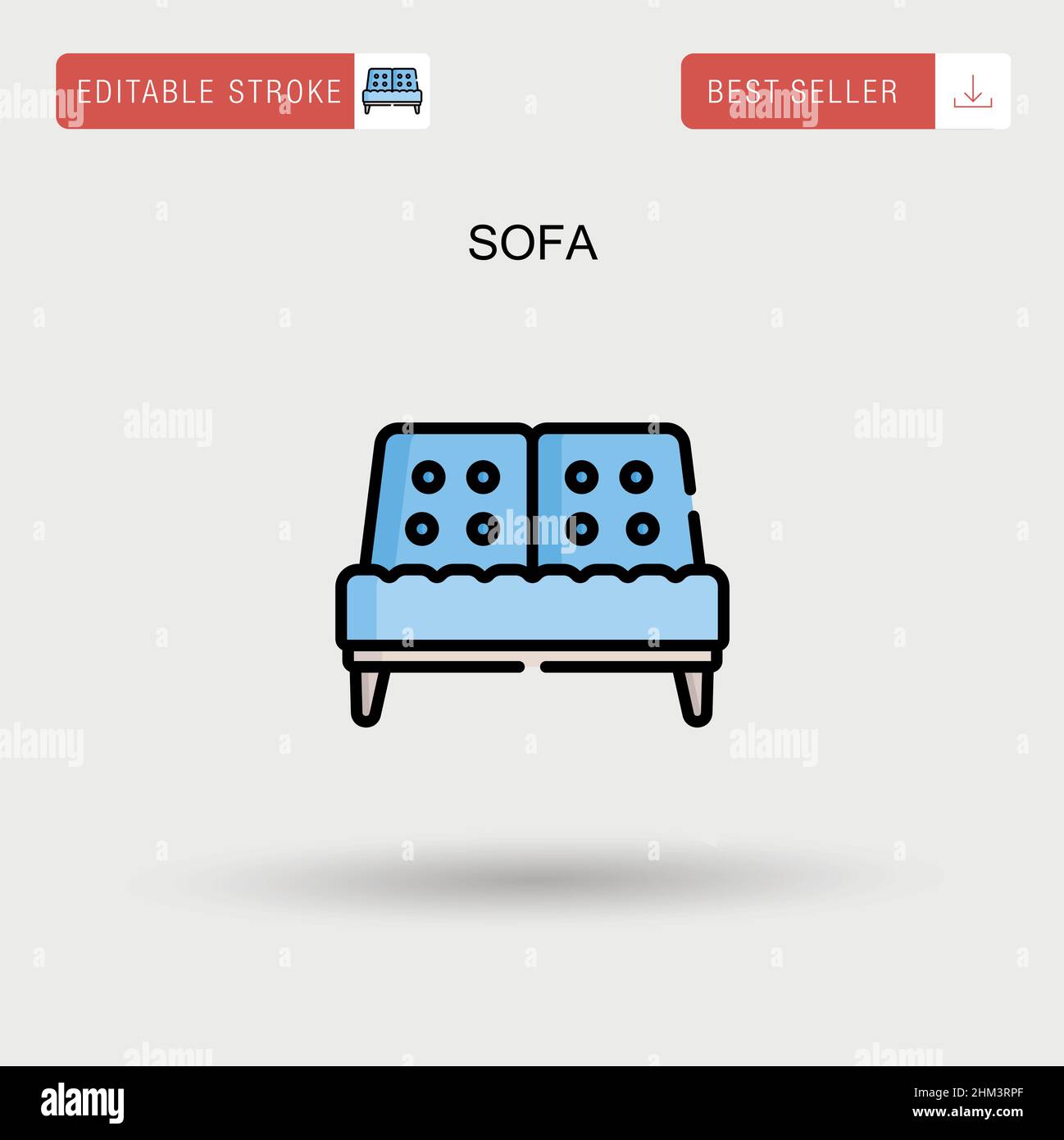 Sofa with pillows Stock Vector Images - Alamy