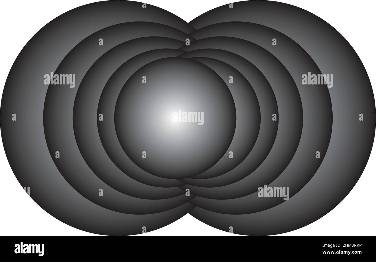 A graphic showing an object resulting from scaling, connecting circles ...