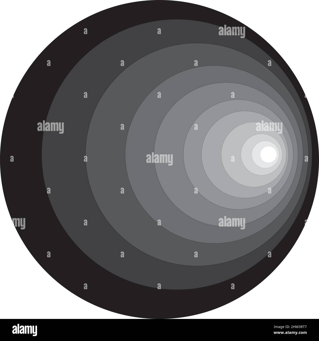 A graphic showing an object resulting from scaling, connecting circles ...