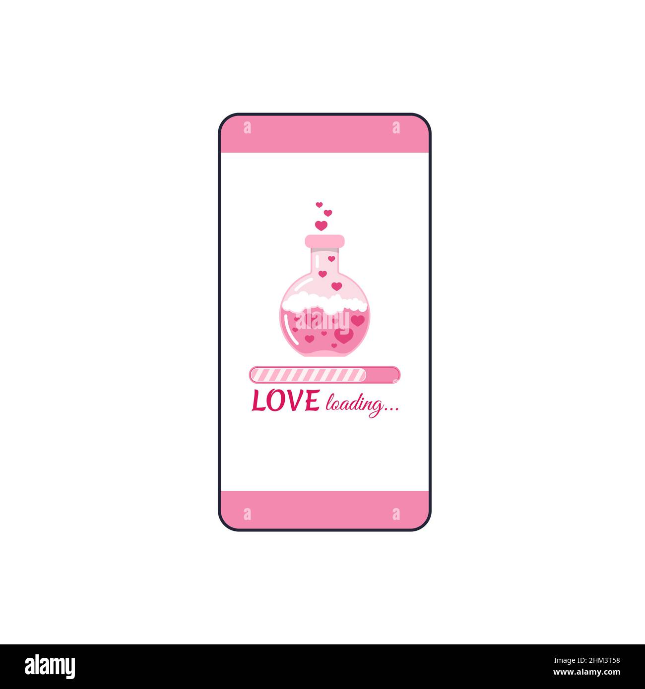 Love countdown bar on smartphone screen vector illustration Stock ...