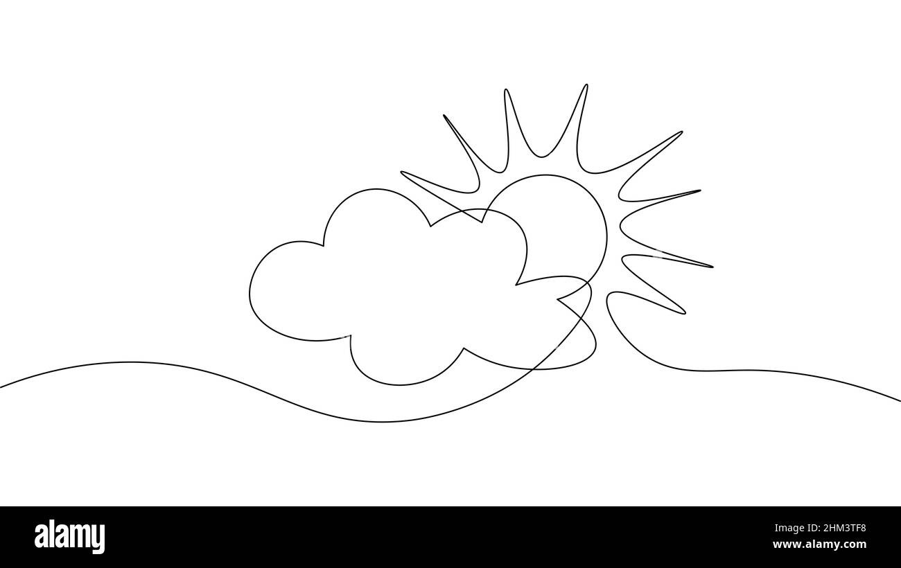Cloud Line Drawings