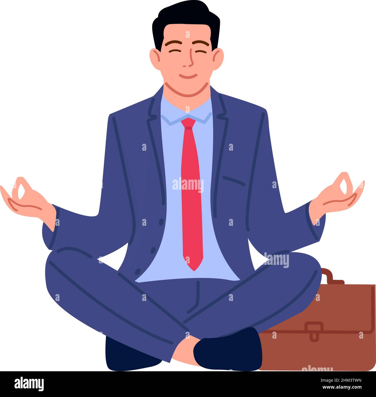 Man lotus position suit Stock Vector Images - Alamy