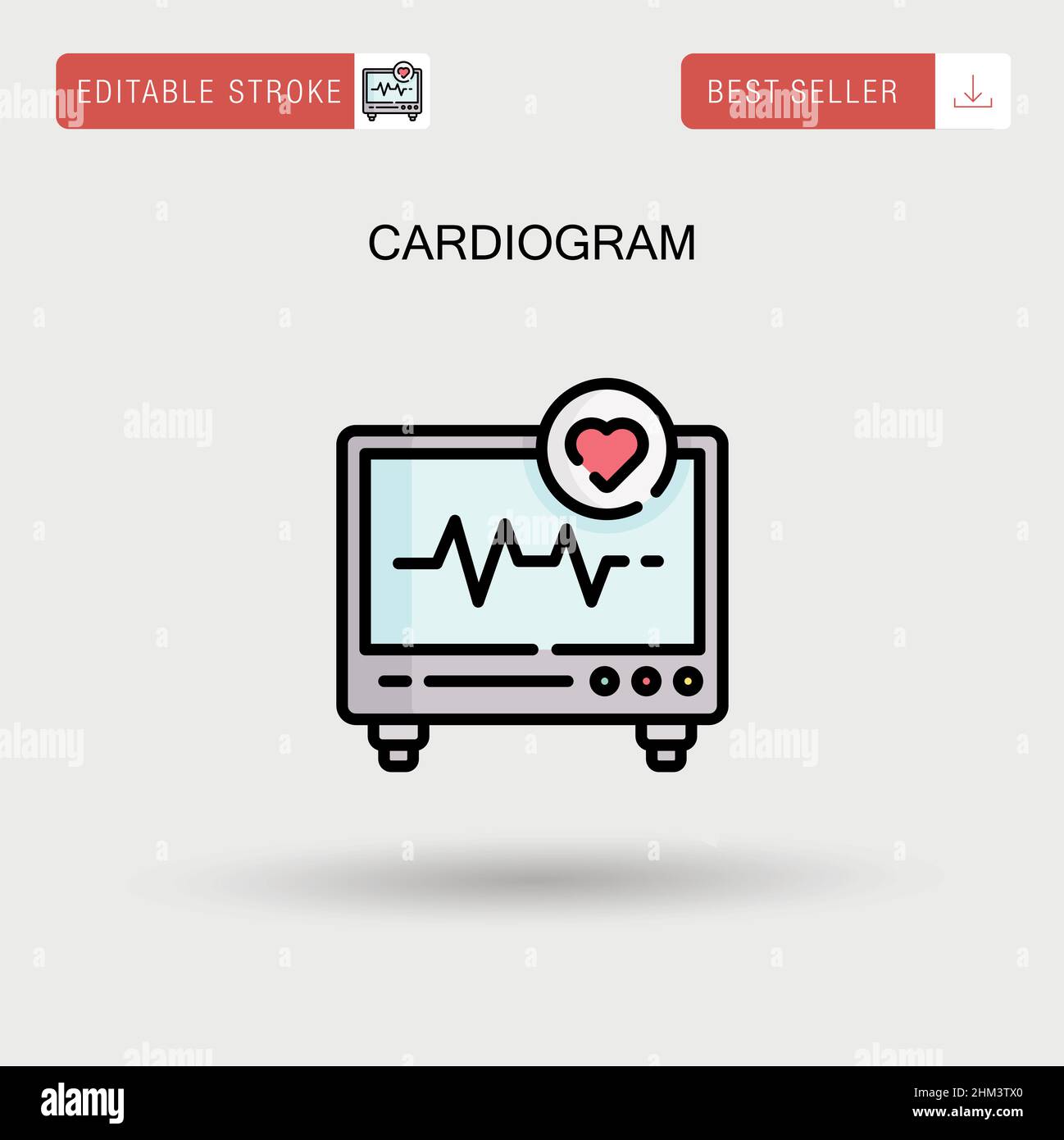 Cardiogram Simple vector icon Stock Vector Image & Art - Alamy