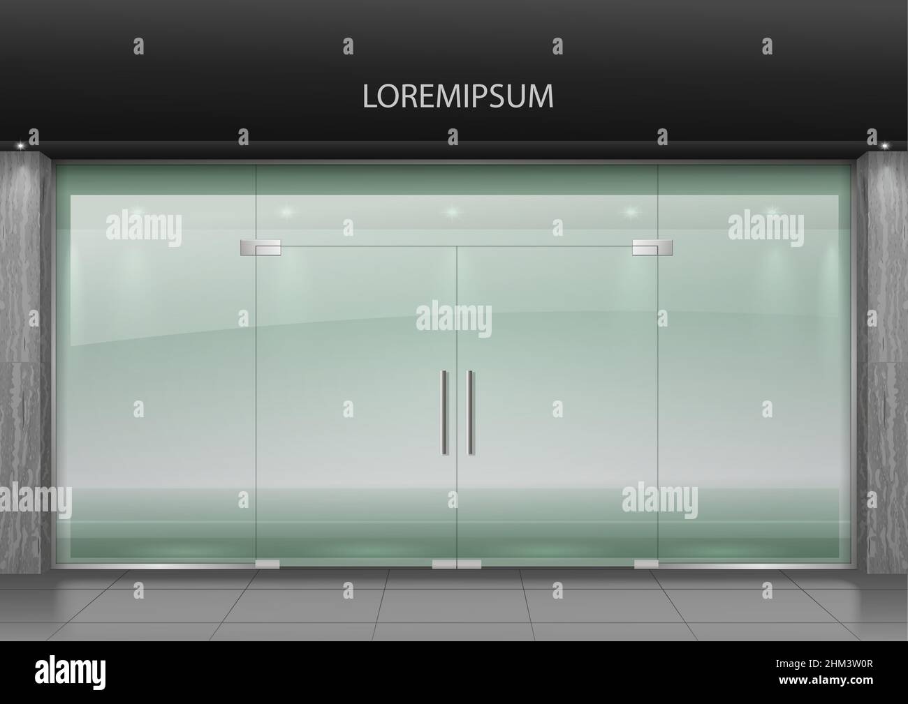 Detail glass facade modern Stock Vector Images - Alamy
